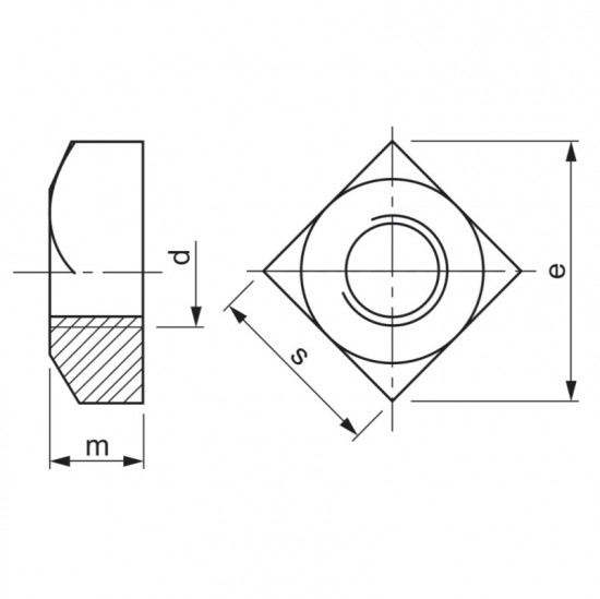 Matice čtyřhranná DIN 557 M8 nerez A2 | Prumex.cz