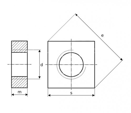 Matice čtyřhranná nízká DIN 562 M5 nerez A4 | Prumex.cz