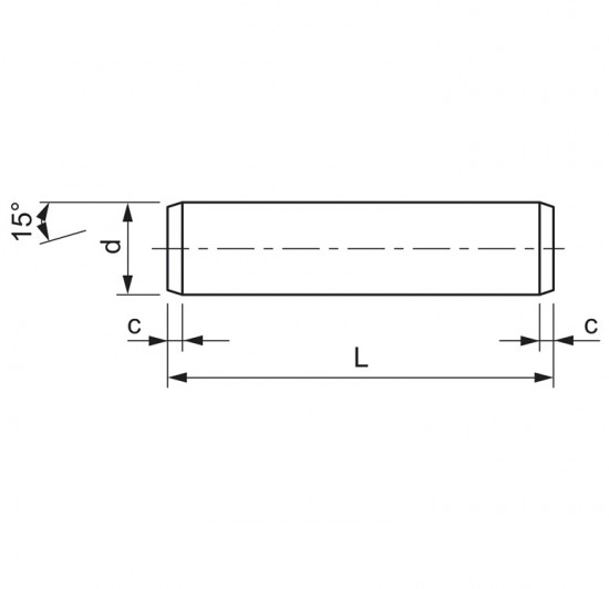 Kolík válcový ISO 2338 m6 1,5x20 | Prumex.cz