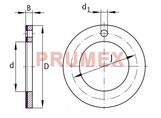 Permaglide PAW 22 P10 axiální kluzný kroužek, ocel-PTFE | Prumex.cz