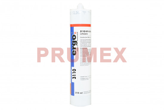 Ergo 3110 - 310 ml RTV silikon černá (MEKO-free) | Prumex.cz