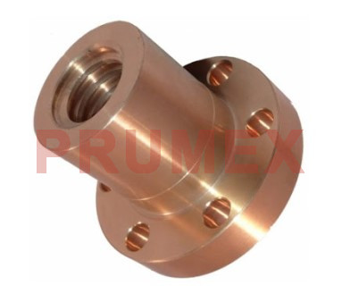 Matice trapézová kruhová přírubová DIN 103 Tr28x5 bronz | Prumex.cz