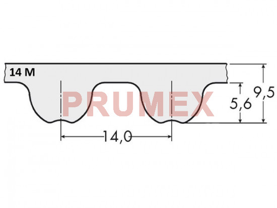 Řemen ozubený 1512 14M optibelt Omega High Load rukáv | Prumex.cz