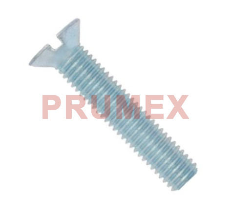 Šroub zápustný s drážkou DIN 963 M5x40 pozink | Prumex.cz
