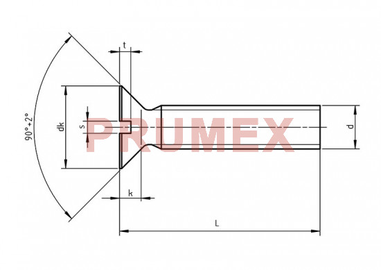 Šroub zápustný s drážkou DIN 963 M5x40 pozink | Prumex.cz