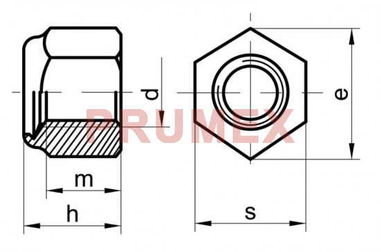 Matice samojistná vysoká DIN 982 M24 nerez A2 | Prumex.cz