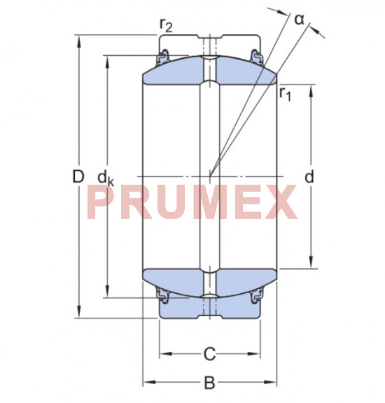 SKF GE 120 TXA-2LS (GE 120-UK-2TS) bezúdržbové kloubové ložisko ,ocel/PTFE | Prumex.cz