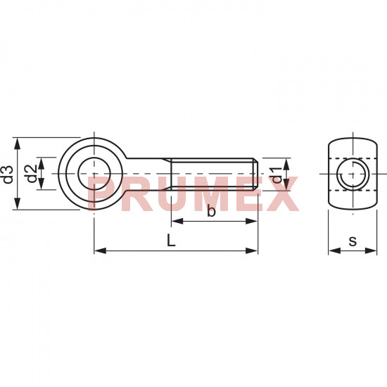Šroub s okem DIN 444B M16x110 nerez A4 | Prumex.cz