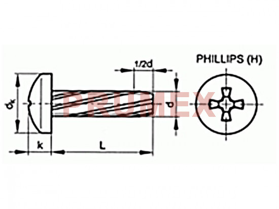 Šroub závitořezný phillips DIN 7516A M5x20 pozink | Prumex.cz